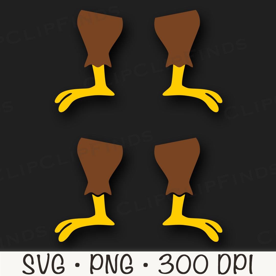Turkey Legs SVG, Turkey Feet PNG, Turkey Monogram, Standing Legs ...