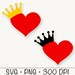Heart With Crown SVG, Heart With Crown PNG, Valentine's Day ...