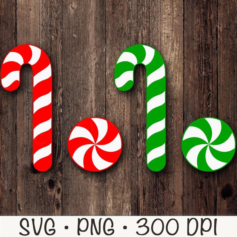 Candy Cane, Peppermint Candy, Christmas Candy, Candy Cane SVG, Vector ...