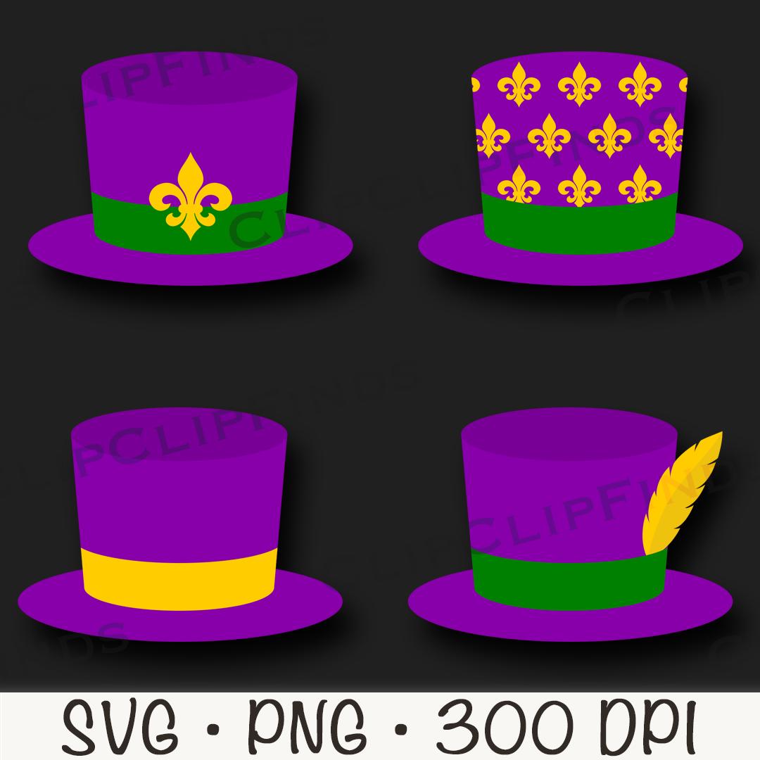 Mardi Gras Hat PNG, Mardi Gras Hat SVG, Mardi Gras Clipart, Fleur De ...