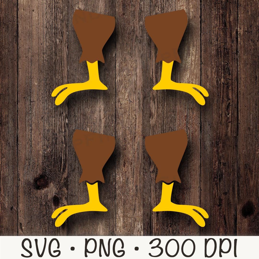 Turkey Legs SVG, Turkey Feet PNG, Turkey Monogram, Standing Legs ...