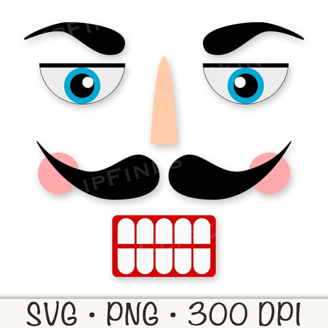 Nutcracker Face SVG, Nutcracker Face PNG, Nutcracker Face Sublimation ...