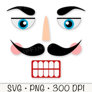 Nutcracker Face SVG, Nutcracker Face PNG, Nutcracker Face Sublimation ...