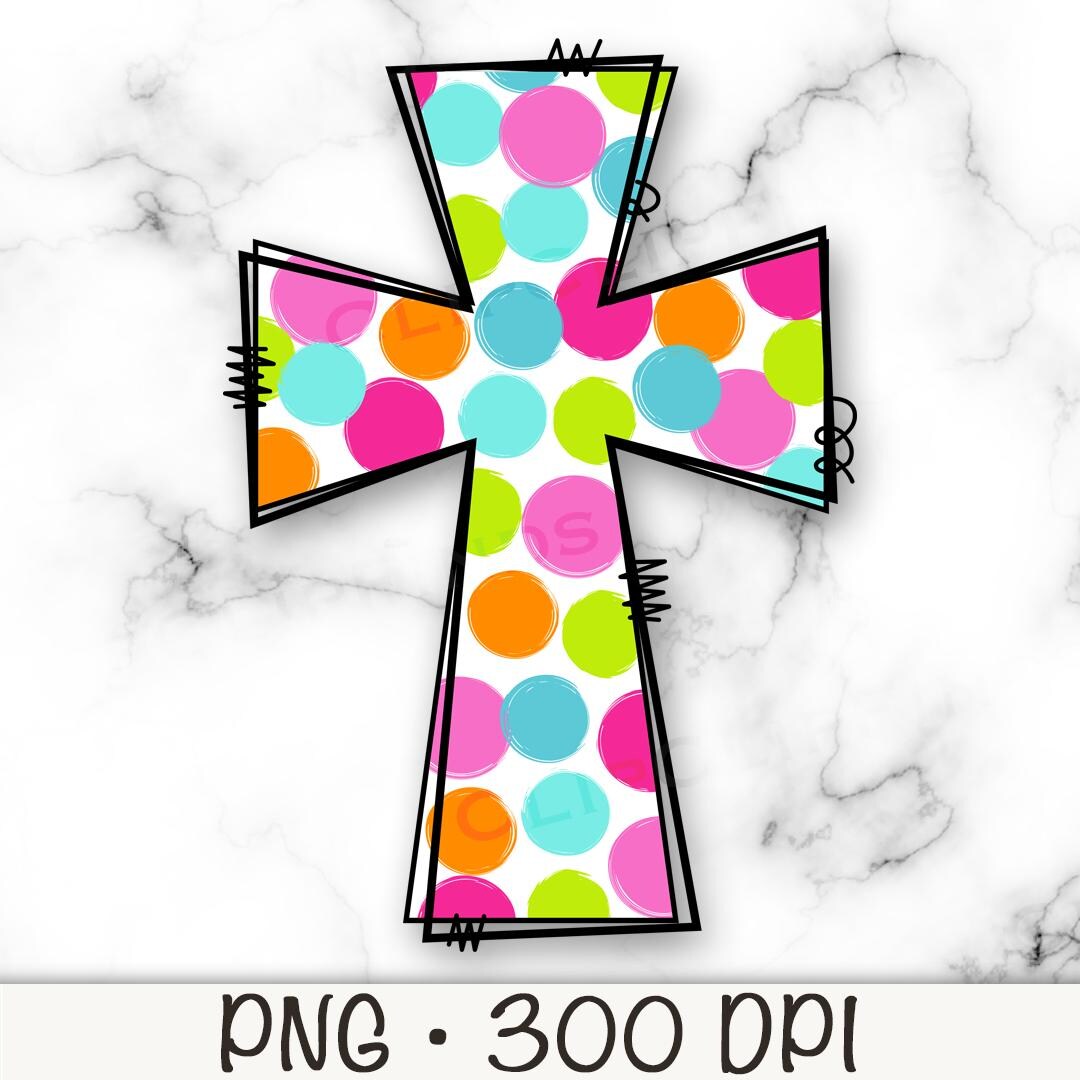 Brush Stroke Cross PNG, Easter Cross PNG, Cute Colorful Cross, Scribble ...