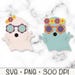 Halloween Hippie Ghosts, Hippie Ghost With Daisy Flower, Cute Ghost ...