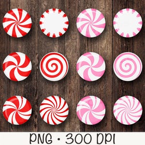 Peppermint Candy Clipart, Peppermint Candy PNG, Pink Peppermint, Red ...