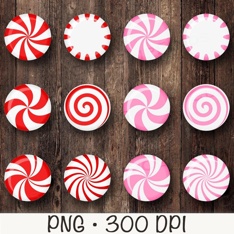 Peppermint Candy Clipart, Peppermint Candy PNG, Pink Peppermint, Red ...