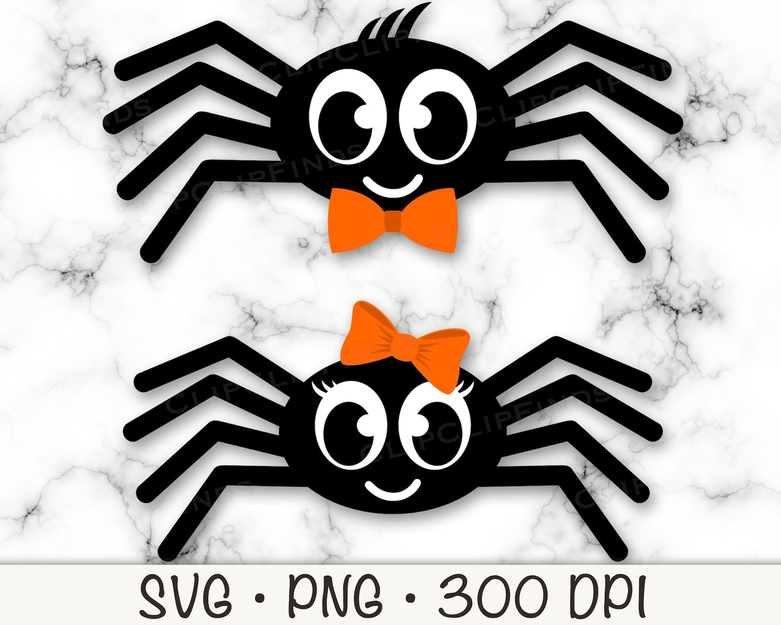 Cute Spiders SVG, Boy Spider, Girl Spider, Vector File, Cute Spiders ...
