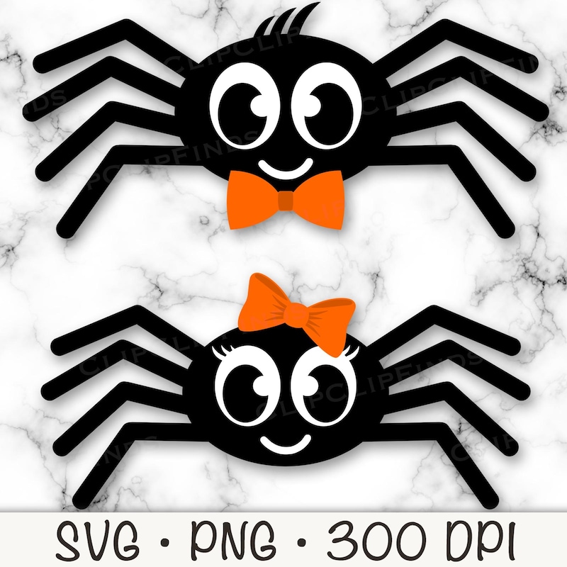 Halloween Clip Art Spider - Etsy