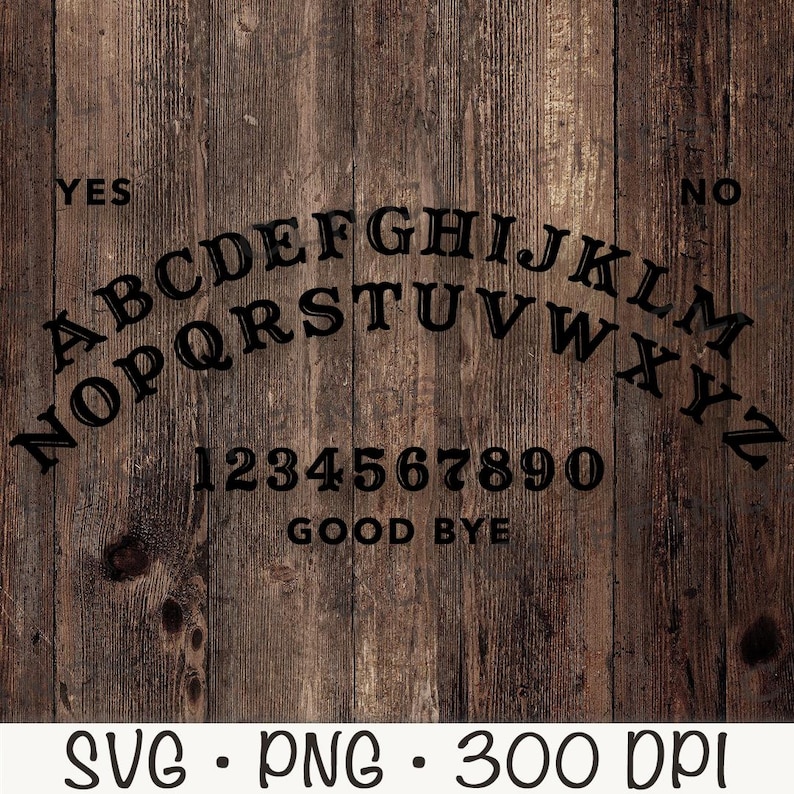 Ouija Board SVG, Vector File and PNG, Transparent Background, Instant ...