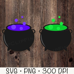 Halloween Cauldron SVG, Witch Pot PNG, Cauldron Clipart, Witch Brew ...
