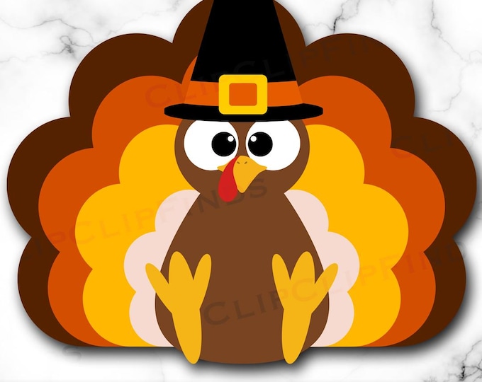 Thanksgiving Turkey SVG Vector File and PNG Transparent Background Clip ...