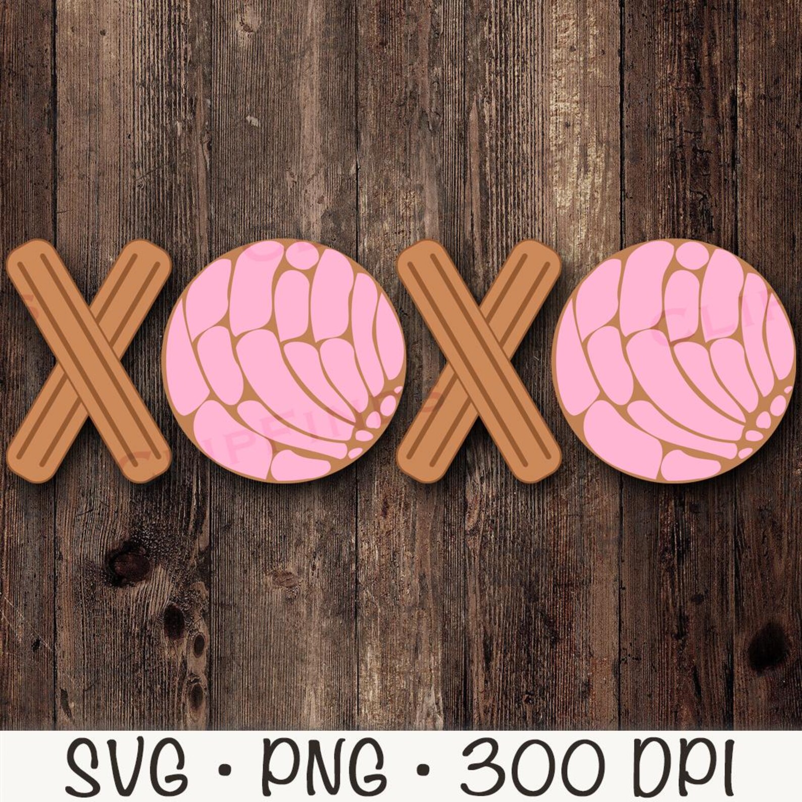XOXO Concha SVG, Concha Valentine PNG, Mexican Pan Dulce Valentine ...