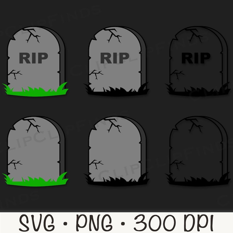 RIP Tombstone Halloween SVG Vector File and PNG Transparent Background ...