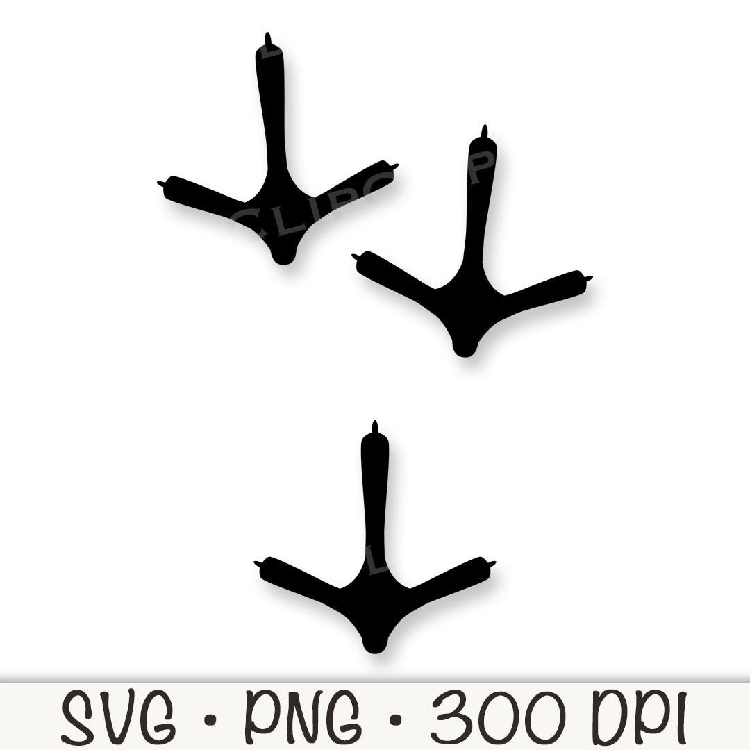 Turkey Feet Print SVG, Turkey Track PNG, Turkey Print Silhouette ...