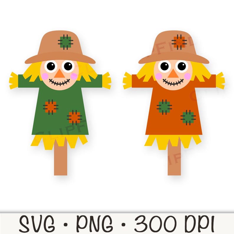 Scarecrow SVG, Scarecrow PNG, Scarecrow Clipart, Cute Scarecrow, Fall ...