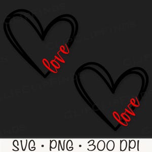 Scribble Heart SVG, Heart Outline PNG, Hand-drawn Heat, Heart With Love ...