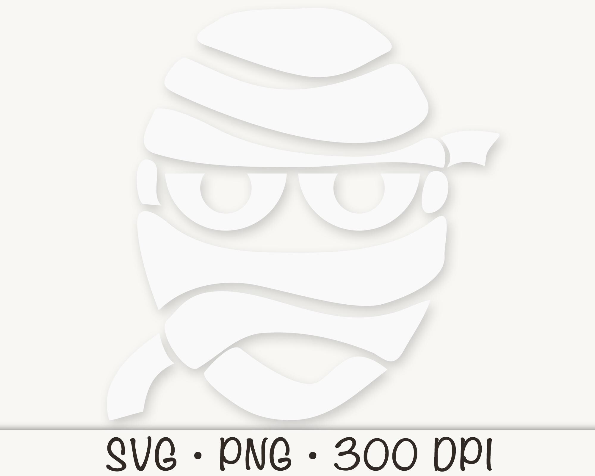 Mummy Face SVG, Mummy Face PNG, Sublimation, Halloween Face, Instant ...