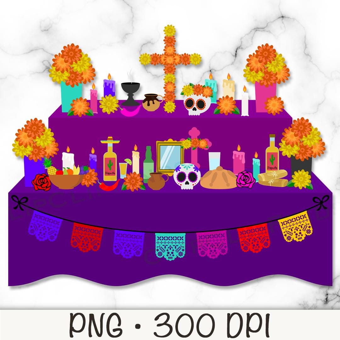Mexican Ofrenda Clipart, Dia De Los Muertos, Day of the Dead, PNG ...