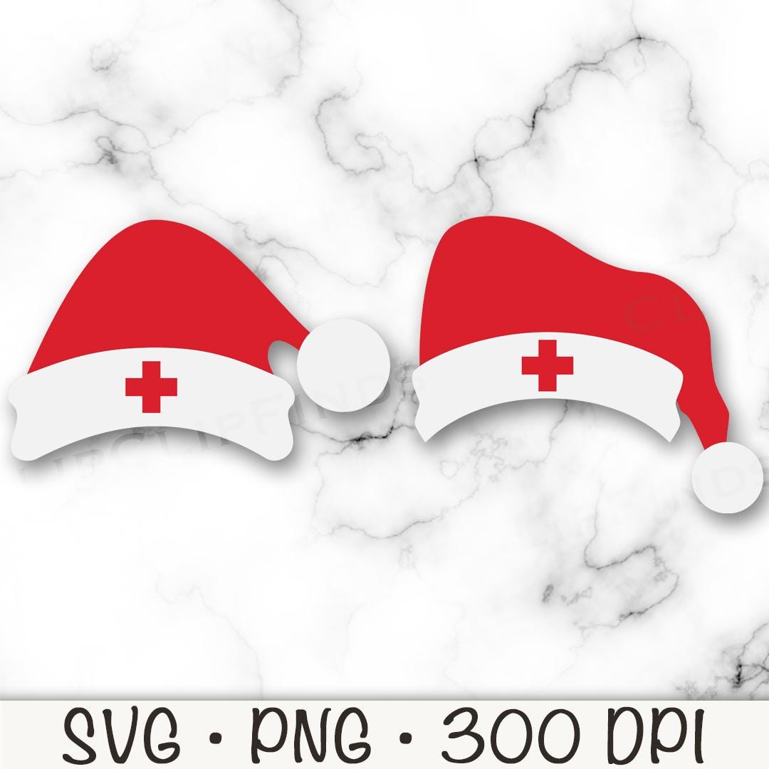 Santa Medical Hat SVG, Santa Hat With Medical Cross PNG, Nurse ...