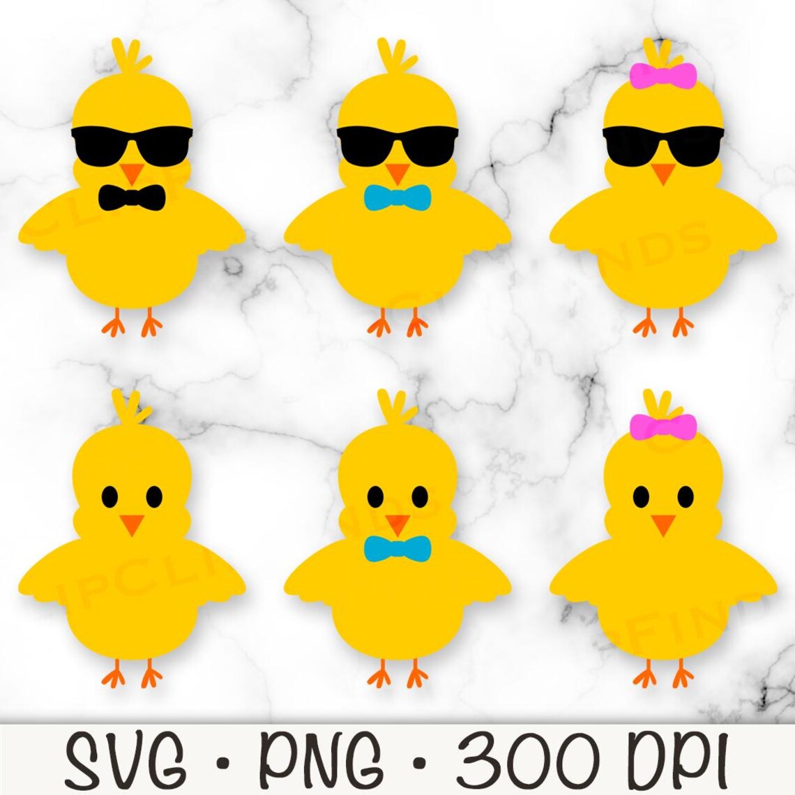 Cool Baby Chicks, Chicks With Sunglasses, Boy Chick, Girl Chick, SVG ...