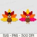 Girl and Boy Thanksgiving Turkey, SVG Vector File and PNG Transparent ...