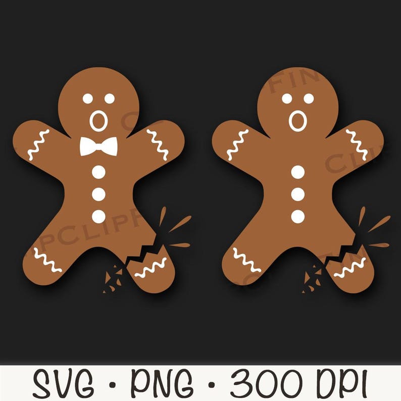 Broken Gingerbread Man SVG, Oh Snaps SVG PNG, Funny Gingerbread ...