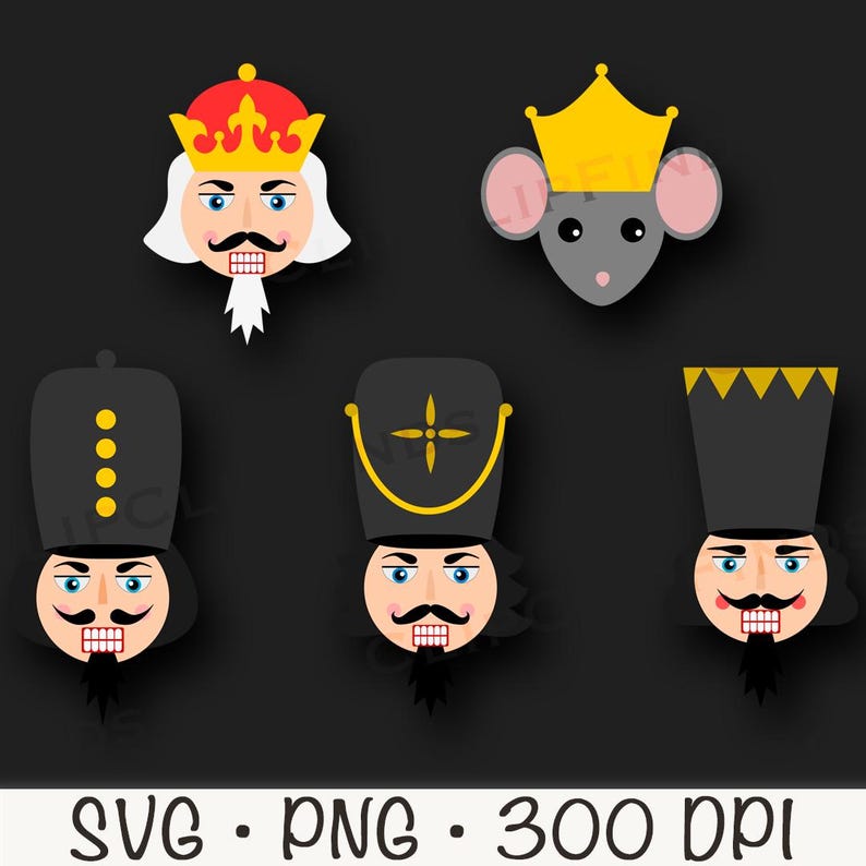 Nutcracker Faces SVG, PNG, Clipart, Instant Digital Download - Etsy