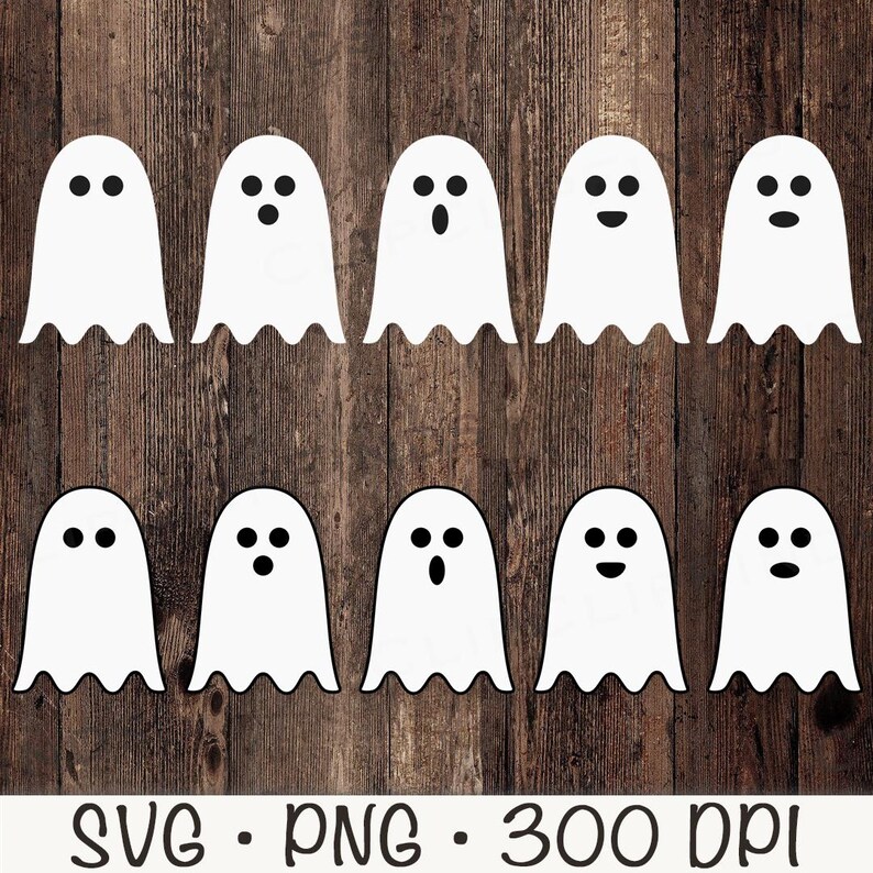 Ghosts SVG, Cute Ghosts, Ghosts PNG, Ghost Clipart, Ghost Bundle ...