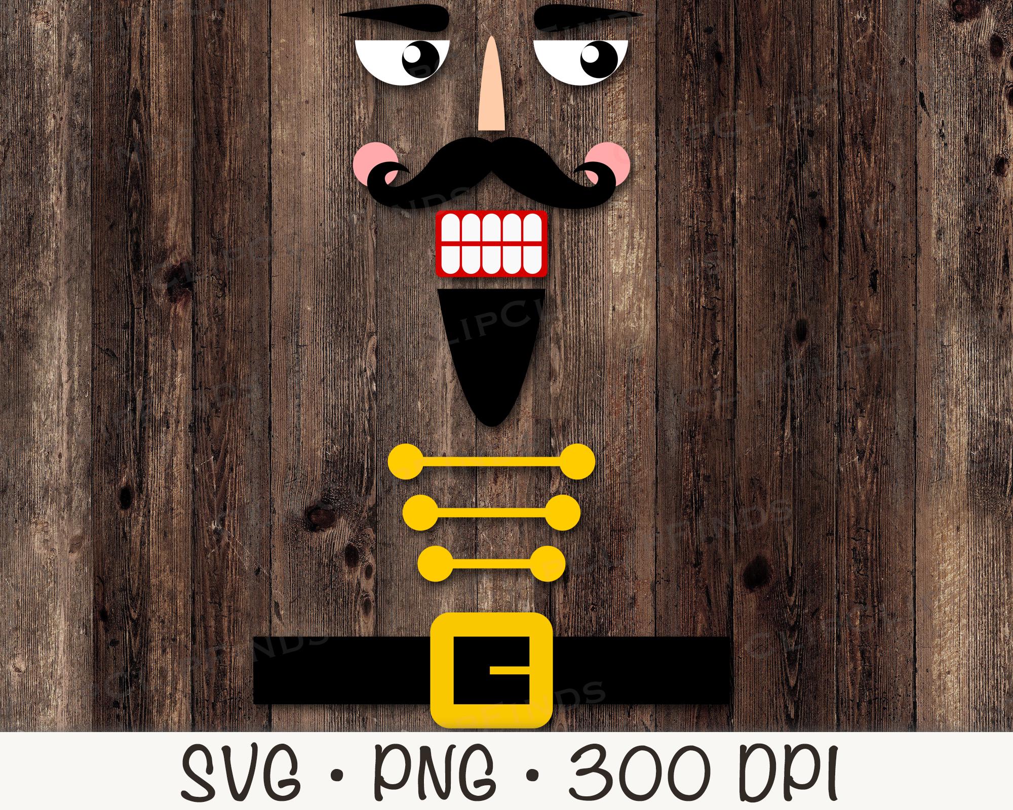 Nutcracker Face SVG Vector Cut File and PNG Transparent Background Clip ...