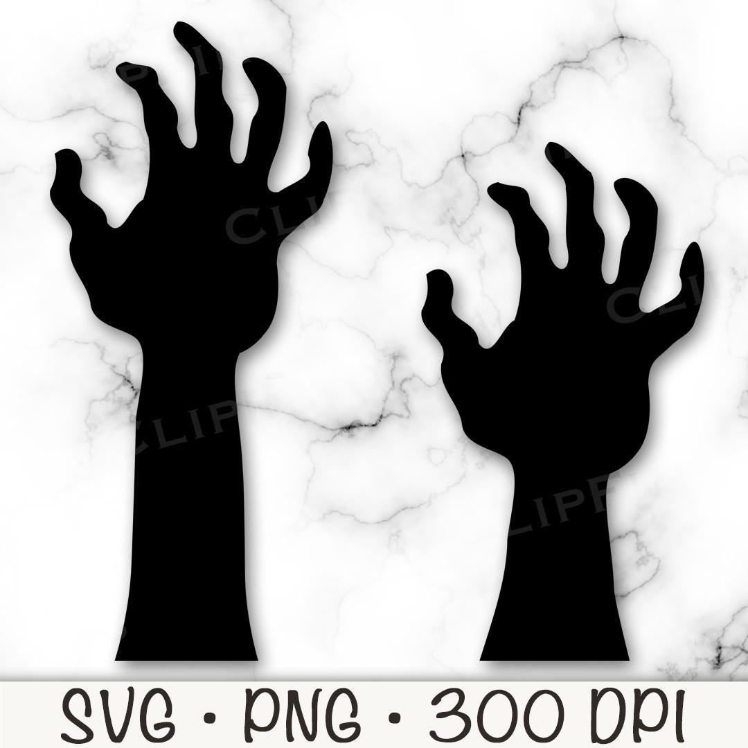 Zombie Hand SVG, Zombie Hand PNG, Zombie Hand Silhouette, Zombie Hand ...