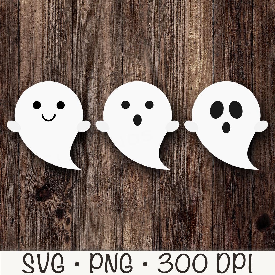 Cute Ghosts, Ghost Clipart, Ghost SVG, Ghost PNG, Ghost Bundle Pack ...