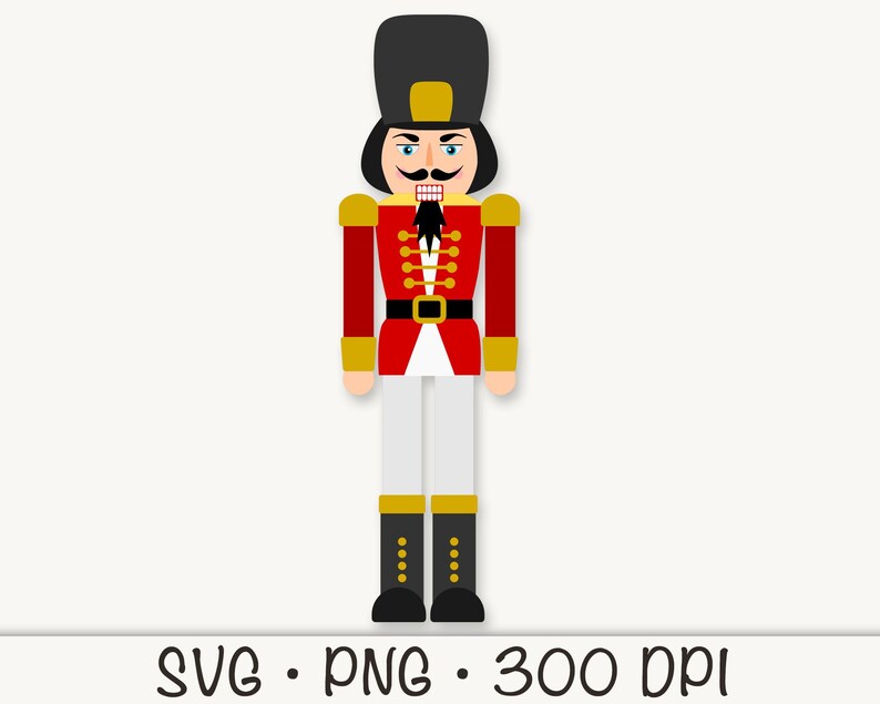 Nutcracker Toy Soldier Man, SVG, PNG, Clip Art, Instant Digital ...