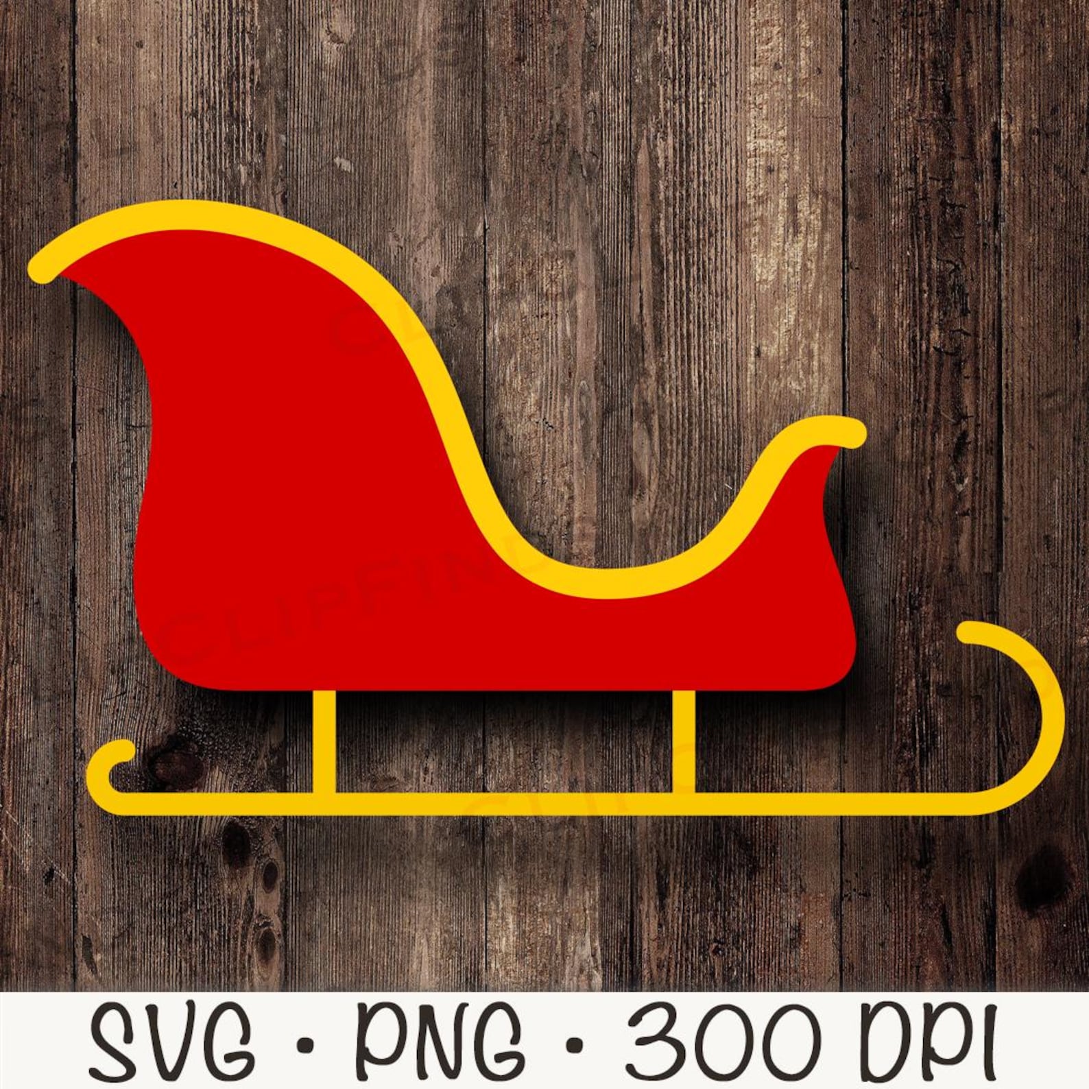 Santa Sleigh Clipart, Christmas Santa Sleigh SVG, Santa Sleigh PNG ...