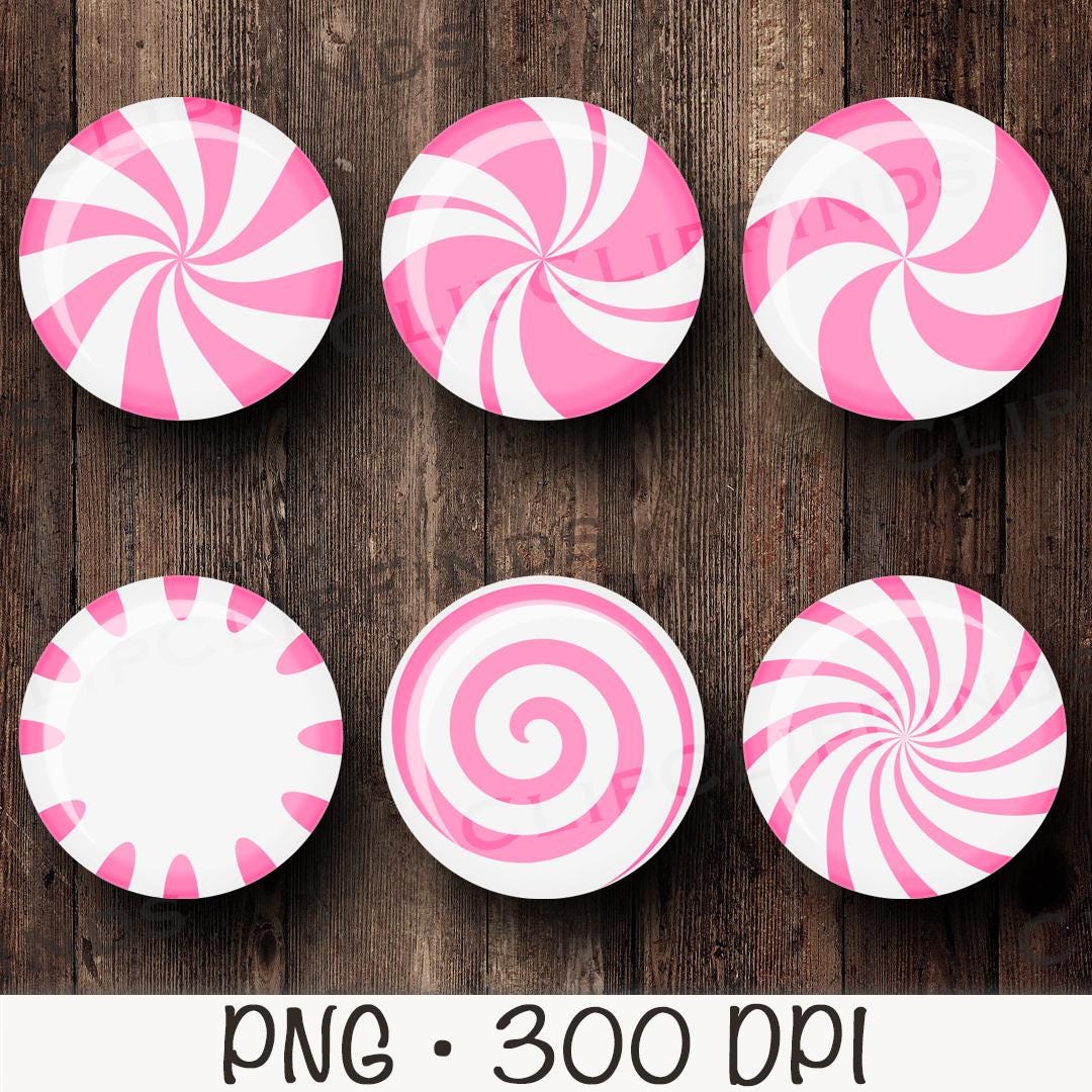 Peppermint Candy Clipart, Peppermint Candy PNG, Pink Peppermint ...