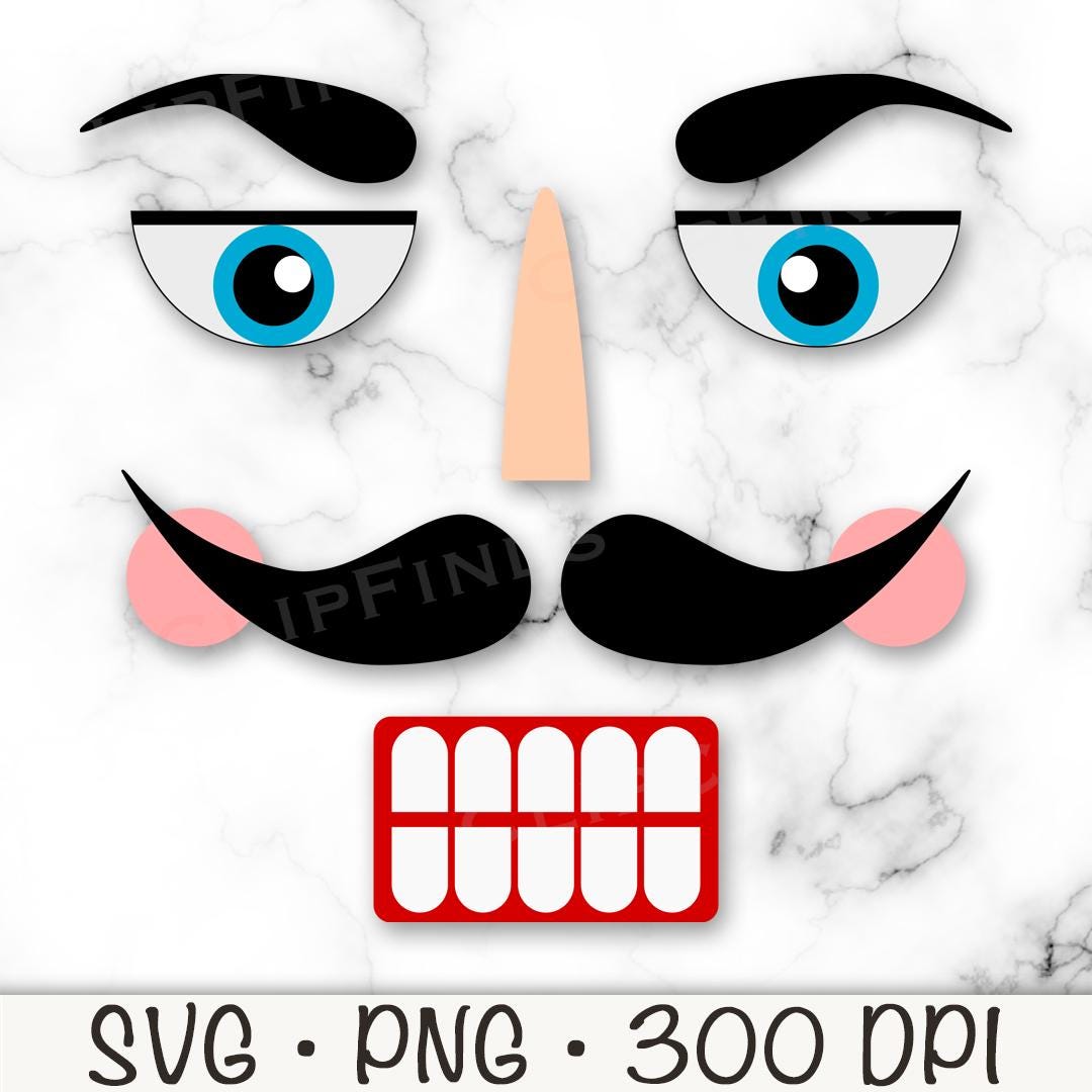 Nutcracker Face SVG, Nutcracker Face PNG, Nutcracker Face Sublimation ...