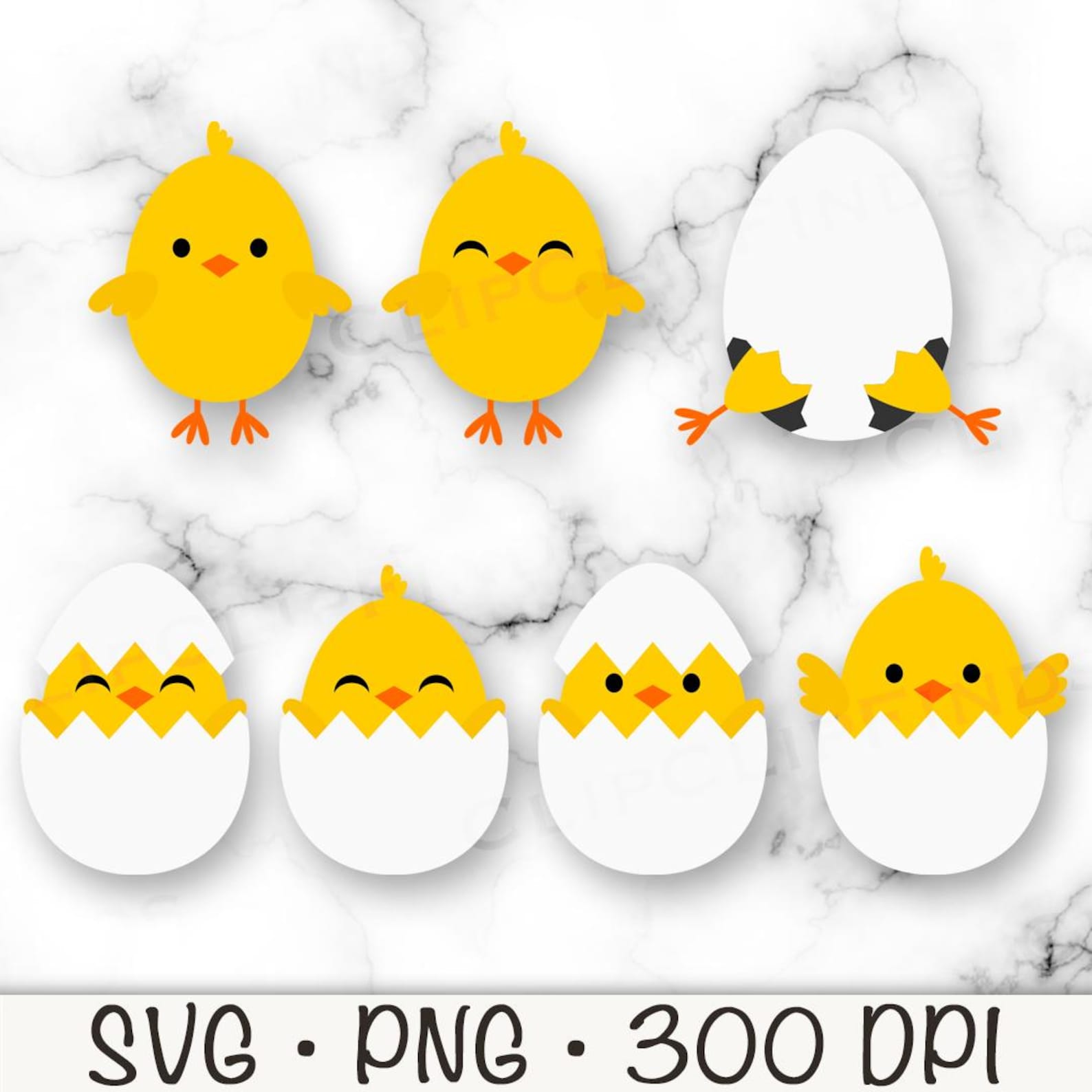 Baby Easter Chicks SVG, Chicks in Cracked Egg PNG, Hatched Easter Eggs ...