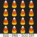 Kawaii Candy Corn SVG, Cute Candy Corn PNG, Candy Corn With Faces ...
