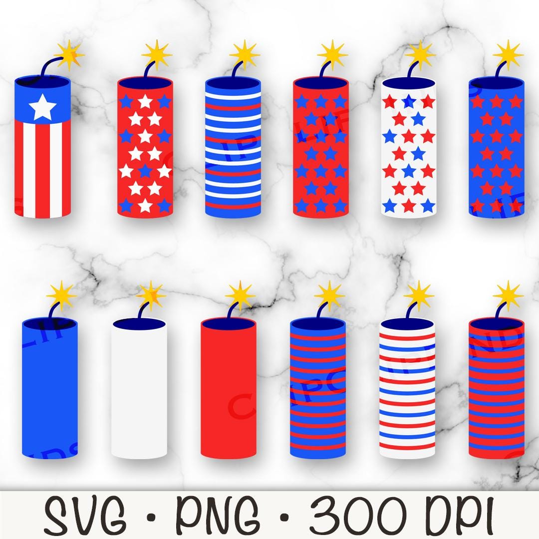 Firecrackers, Fireworks, July 4th, Patriotic, Clip Art Bundle ...
