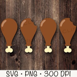 Thanksgiving Turkey Leg/bite, Leg Day, Drumstick, SVG Vector Cut File ...