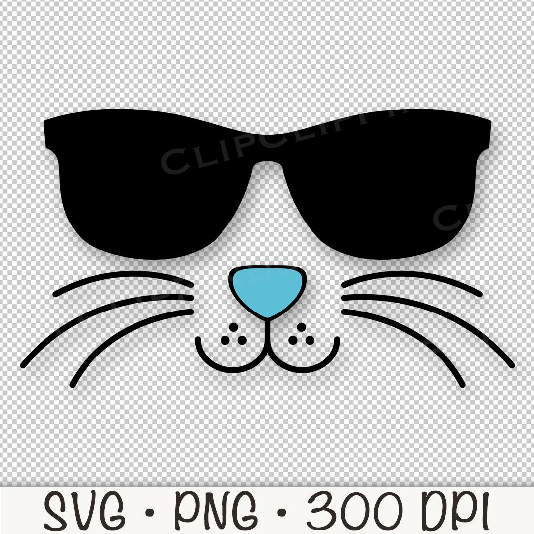 Bunny Face With Sunglasses SVG, Boy Bunny, Cool Bunny, Easter Bunny PNG ...