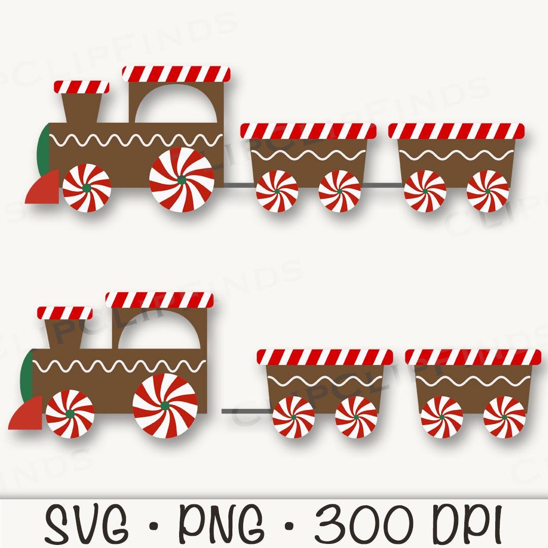 Christmas Gingerbread Train SVG, Gingerbread Train PNG Clip Art ...