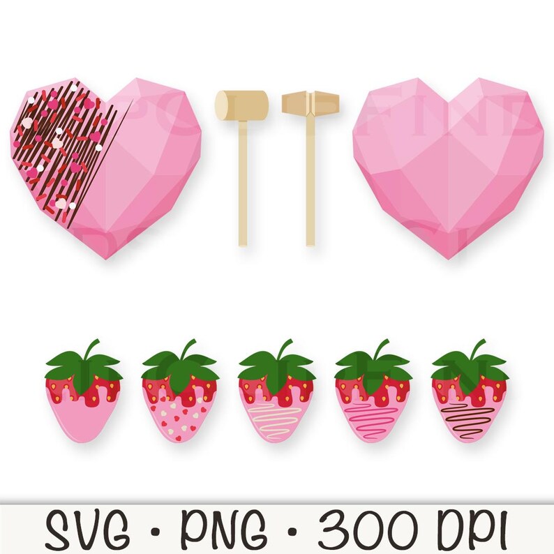Pink Breakable Chocolate Heart, Pink Chocolate Covered Strawberries ...