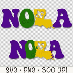 Nola SVG, Louisiana State, Fleur De Lis, Groovy Font, New Orleans ...