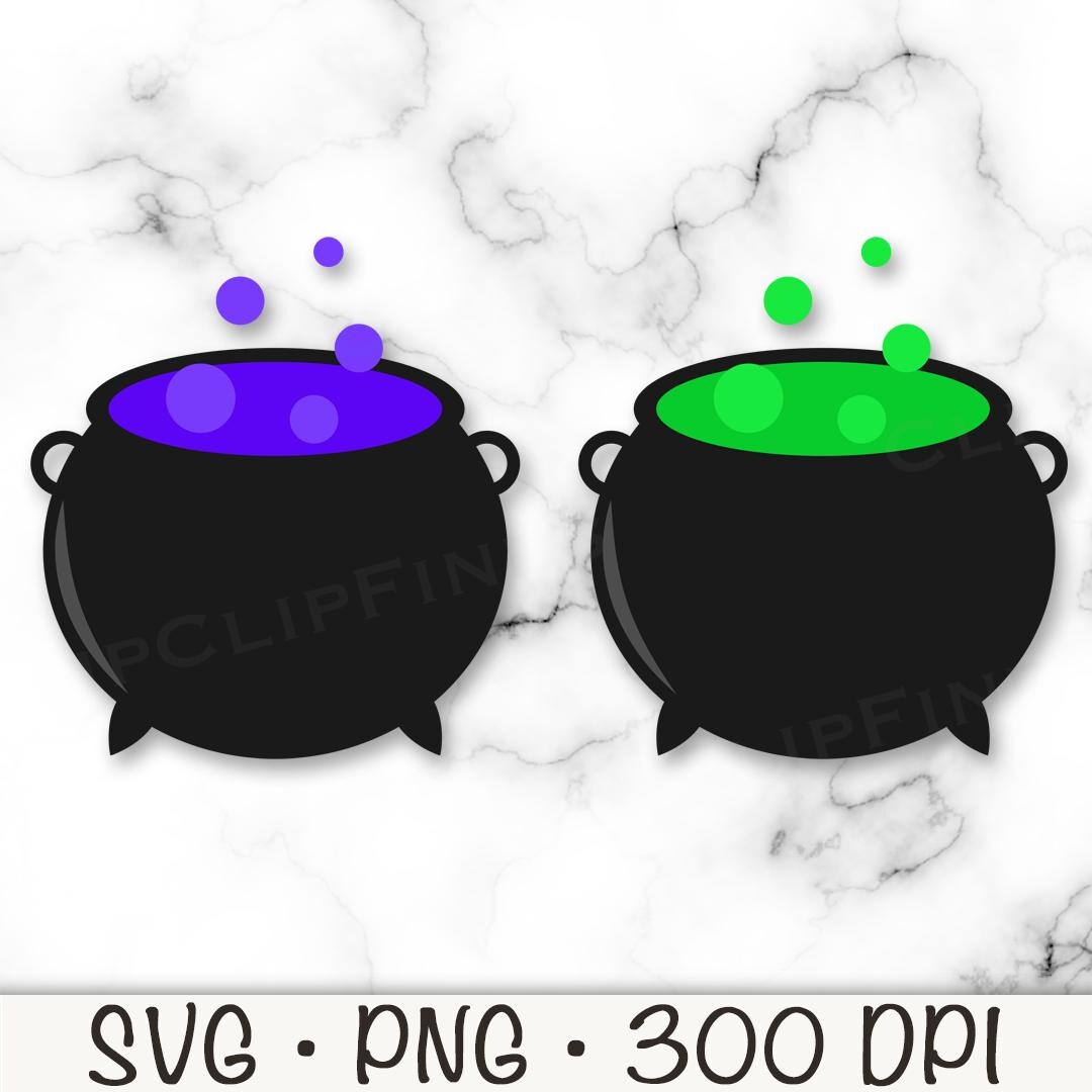 Halloween Cauldron SVG, Witch Pot PNG, Cauldron Clipart, Witch Brew ...