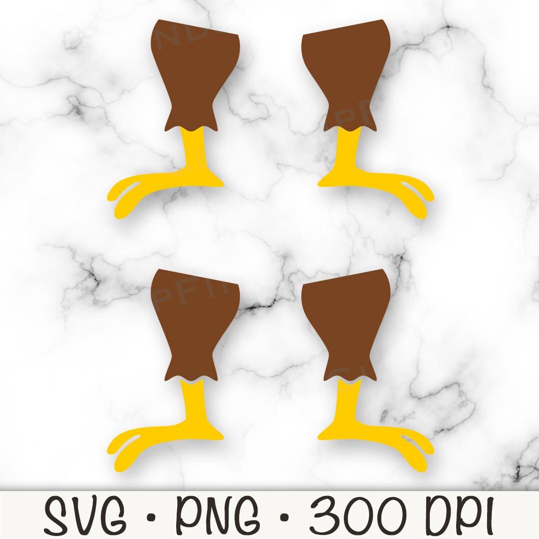 Turkey Legs SVG, Turkey Feet PNG, Turkey Monogram, Standing Legs ...