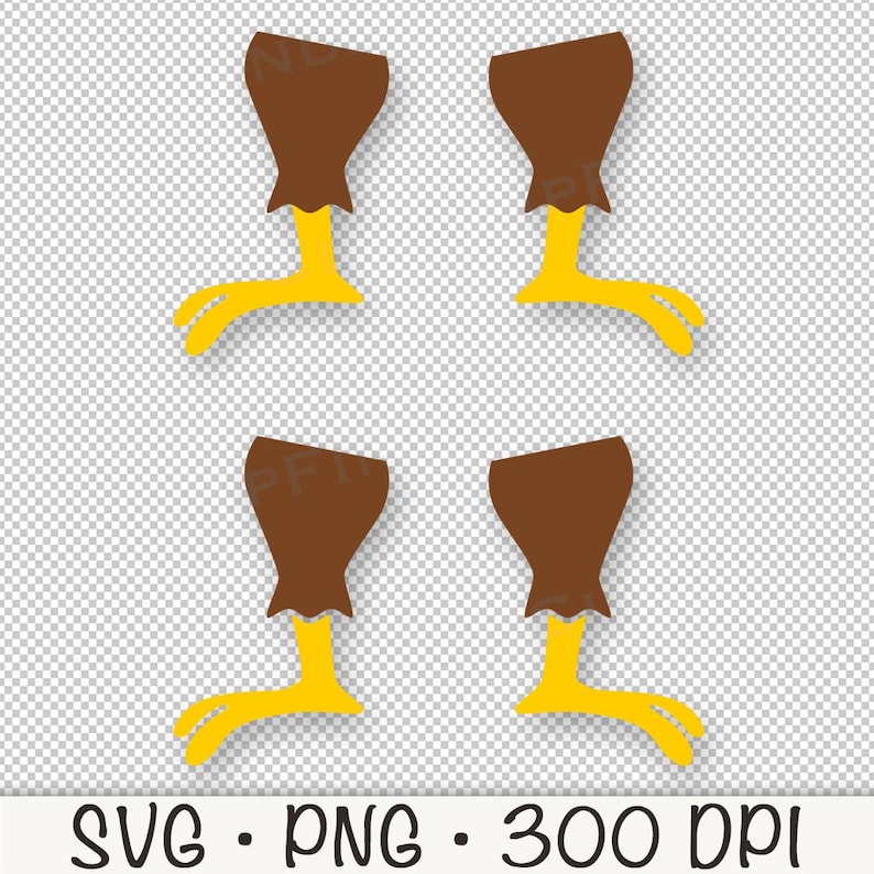 Turkey Legs SVG, Turkey Feet PNG, Turkey Monogram, Standing Legs ...