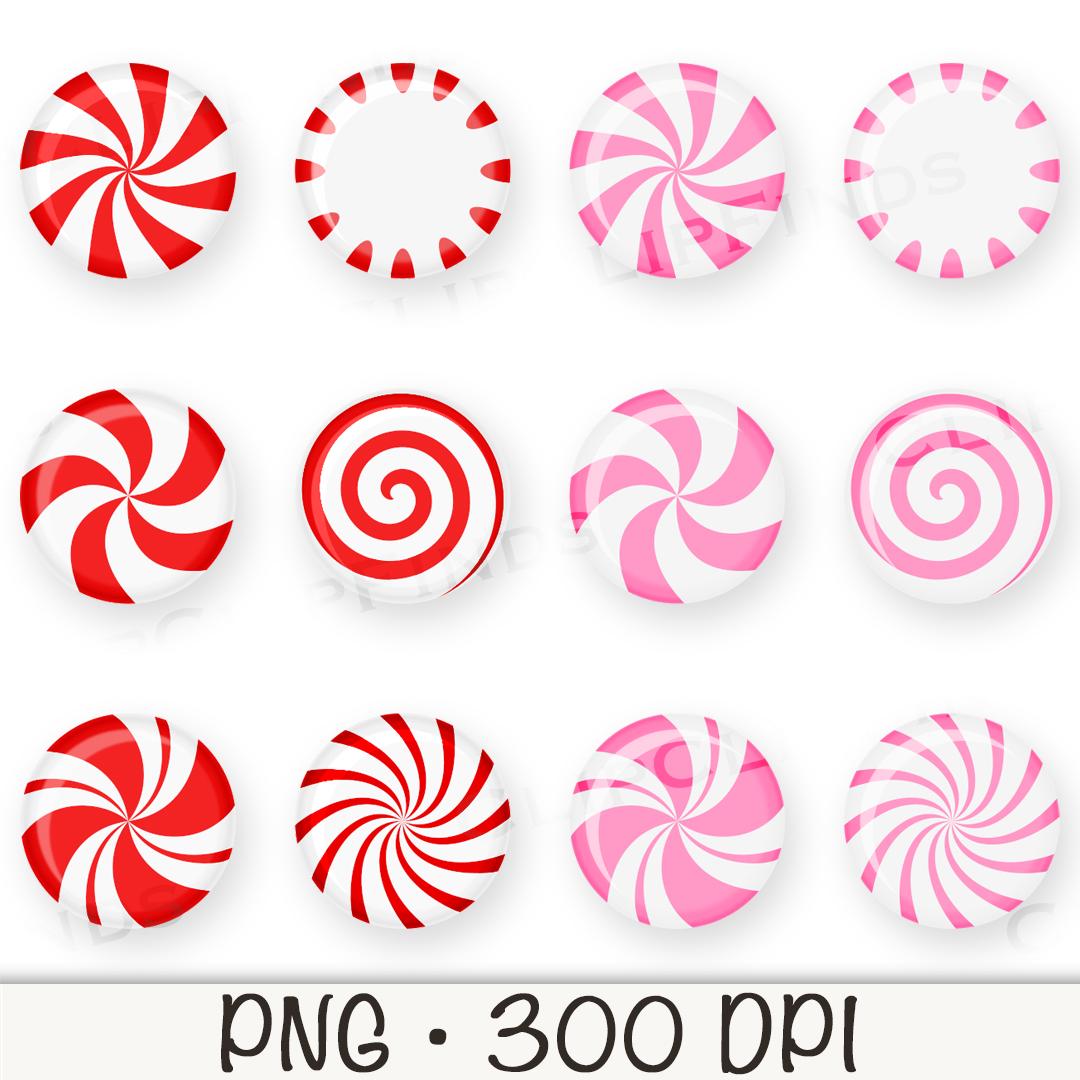 Peppermint Candy Clipart, Peppermint Candy PNG, Pink Peppermint, Red ...