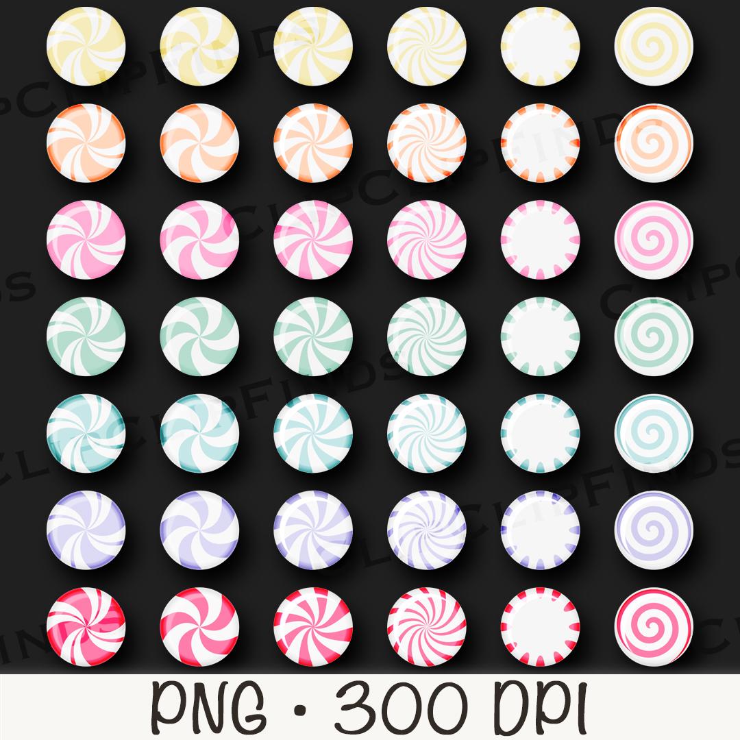 Peppermint Candy, Pastel Peppermint PNG, Peppermint Swirl, Peppermint ...