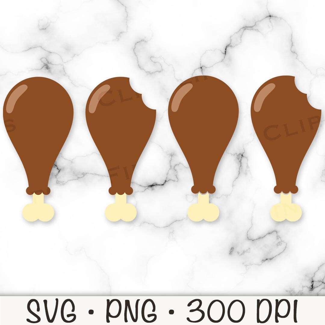 Thanksgiving Turkey Leg/bite, Leg Day, Drumstick, SVG Vector Cut File ...
